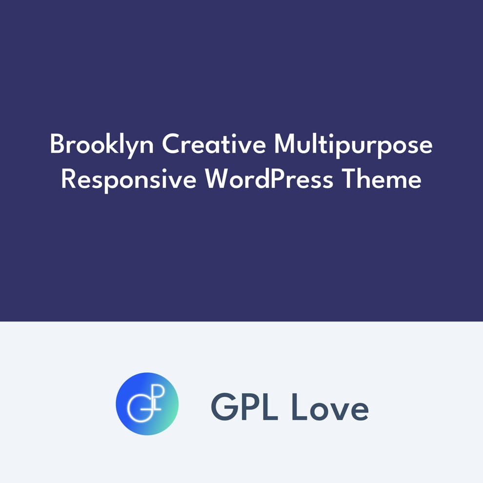 Brooklyn Creative Multipurpose Responsive WordPress Theme • GPL Love