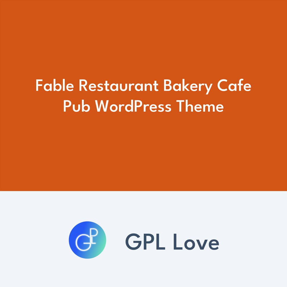 Fable Restaurant Bakery Cafe Pub WordPress Theme • GPL Love