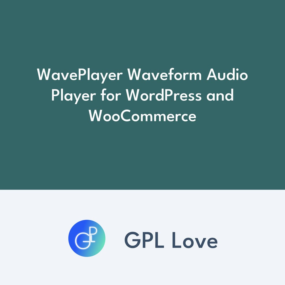 WavePlayer Waveform Audio Player For WordPress And WooCommerce • GPL Love